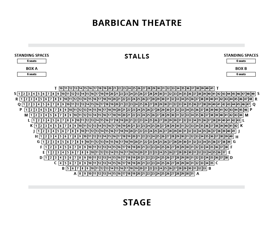 Barbican Theatre London Seating Chart